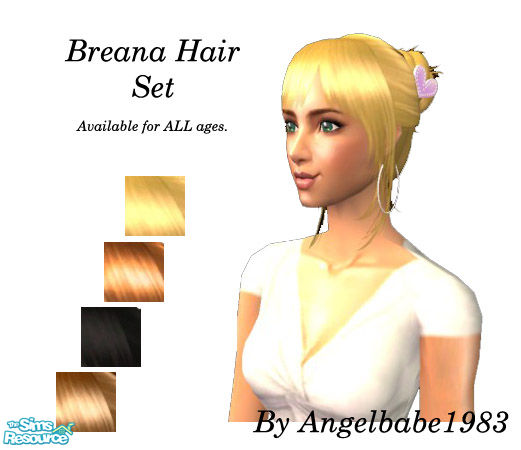 The Sims Resource - Breana Hair Set
