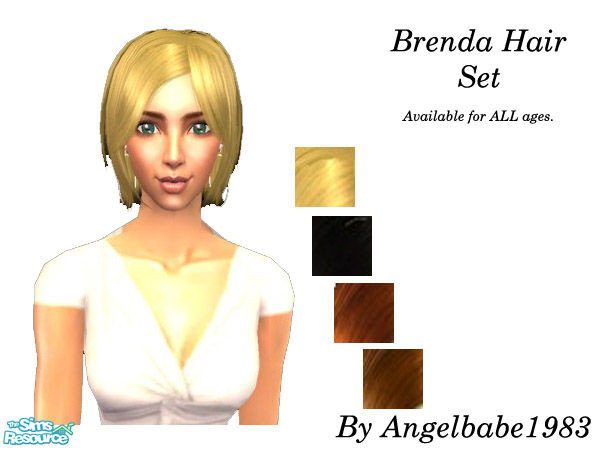 The Sims Resource - Brenda Hair Set