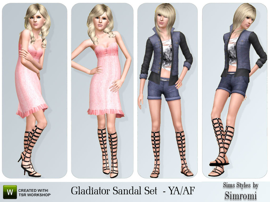 simromi's Gladiator Sandal Set for YA/AF