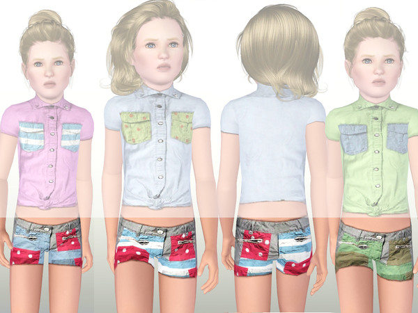 The Sims Resource | Sweet_3 (Denim Shorts)