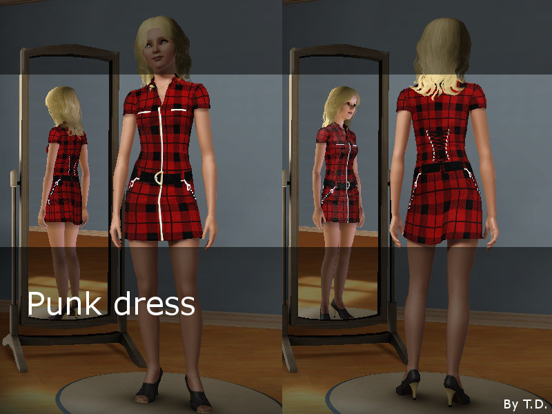The Sims Resource - Punk Dress_T.D.