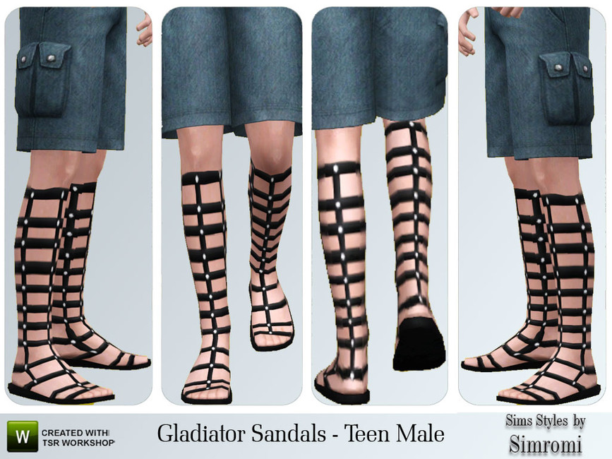 The Sims Resource - FREE ~ Gladiator Sandals for TM