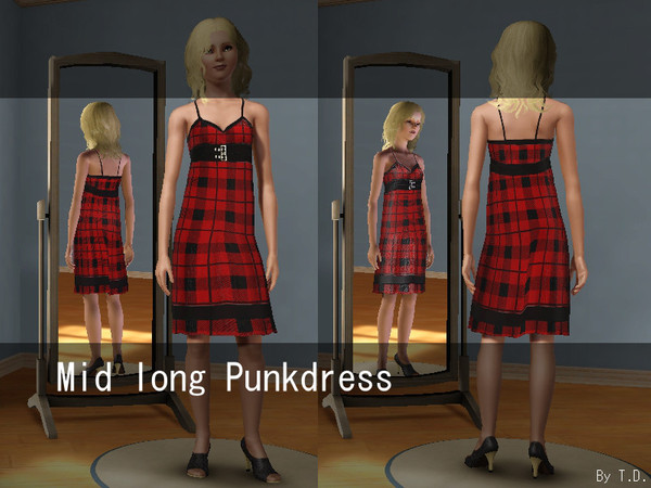 The Sims Resource | Long punkdress_T.D.