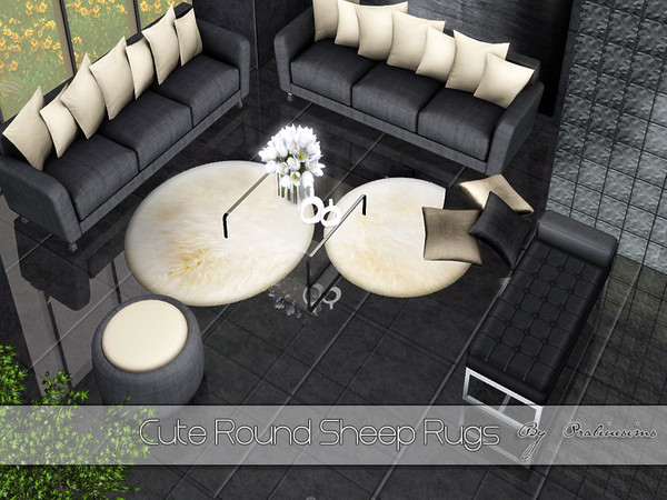 The Sims Resource | Cute Round Sheep Rugs