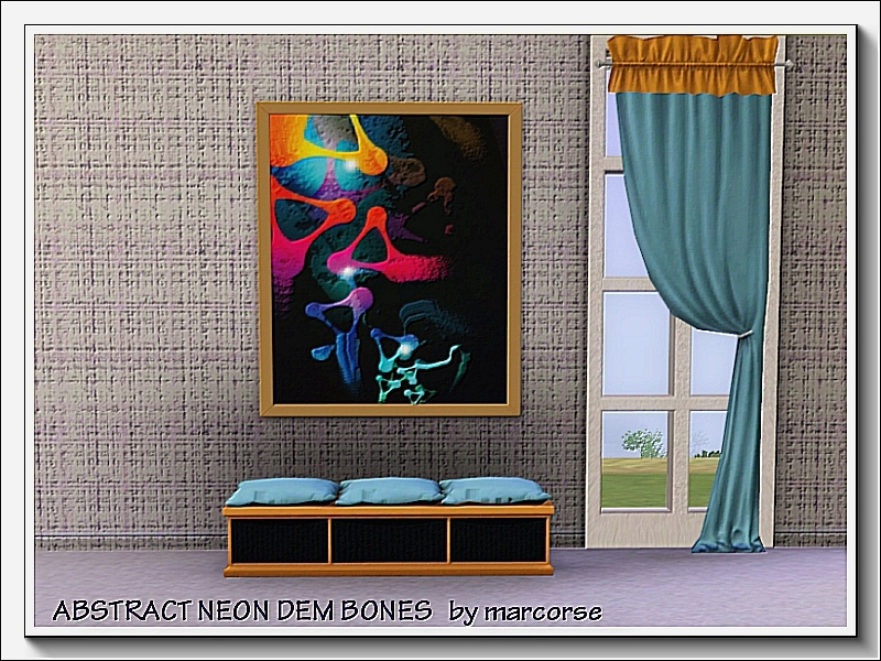 The Sims Resource | Abstrat Neon Dem Bones_marcorse