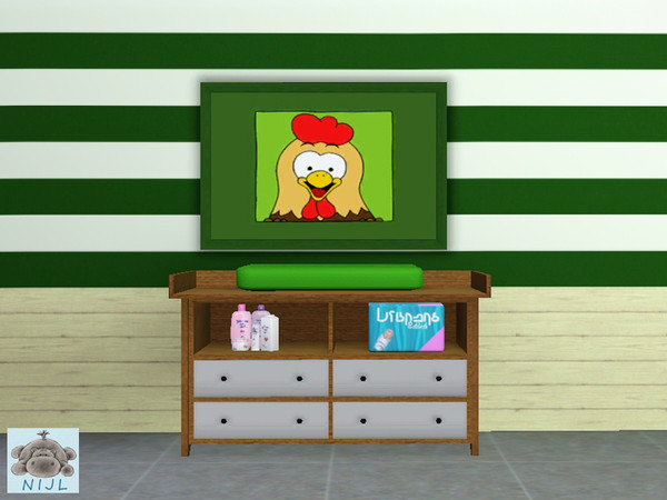 The Sims Resource | painting nursery (chicken)