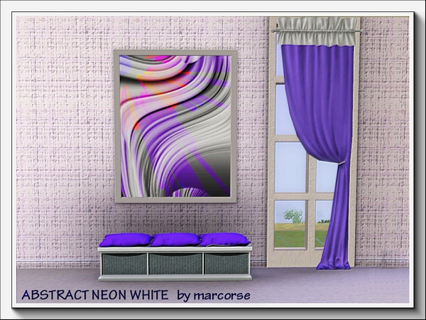 The Sims Resource | Abstract Neon White_marcorse