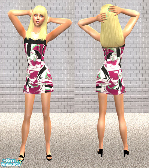 The Sims Resource - Flowerdress - Pink