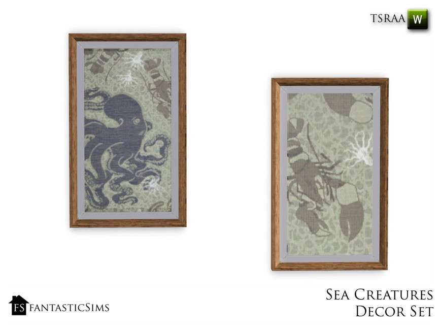 The Sims Resource - Sea Creatures LR Decor Set Pictures