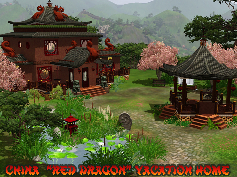 The Sims Resource | China 'Red Dragon' Vacation Home