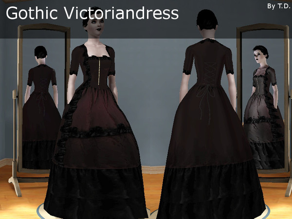 The Sims Resource | Gothic Victoriandress_T.D.