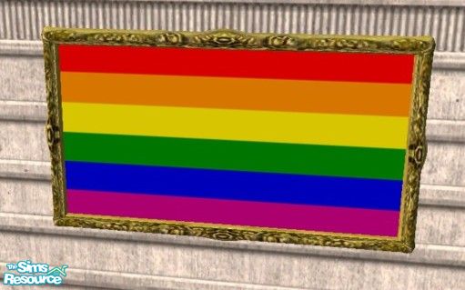 The Sims Resource | Flag Set Part 2 - Rainbow Flag