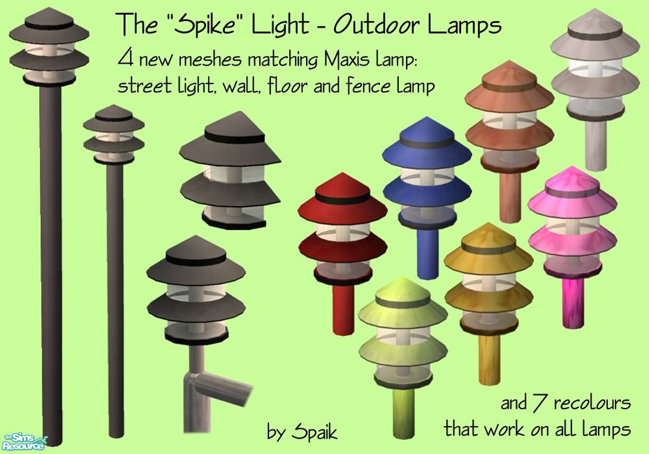 The Sims Resource - The Spike Light - Outdoor Lamps