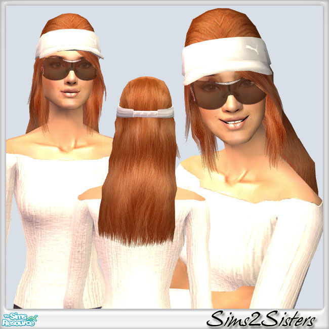The Sims Resource | S2S Visor Hair - Sport Visor - 3