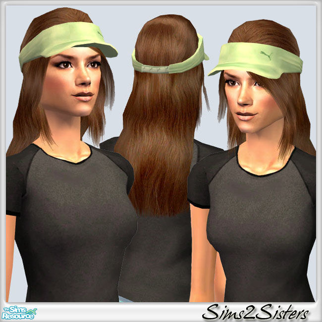The Sims Resource - S2S Visor Hair - Sport Visor - 2