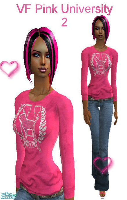 The Sims Resource - VF Pink University Collection 2 - 1
