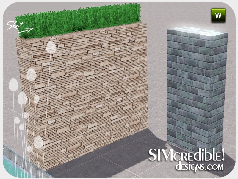 The Sims Resource | Lismore Villa Block Wall