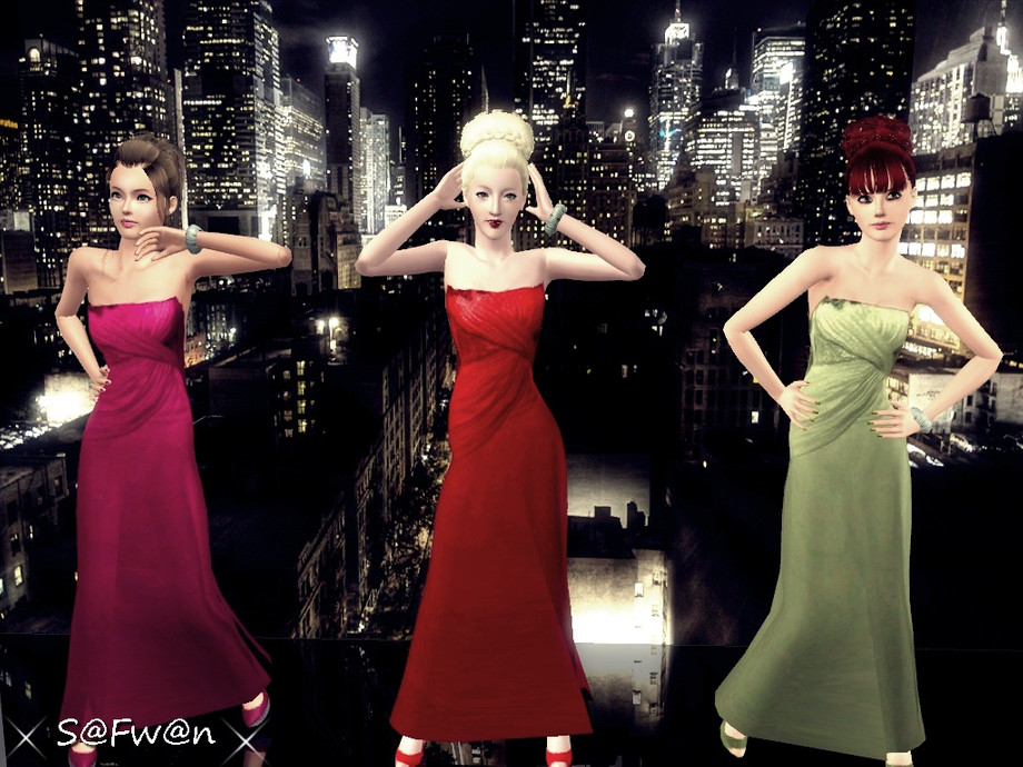 The Sims Resource | A line Beading Gown