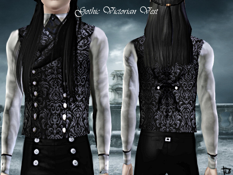 The Sims Resource | Gothic Victorian Vest_T.D.
