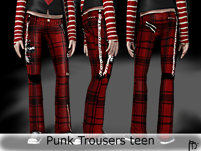 The Sims Resource | Punk Trousers Teen_T.D.