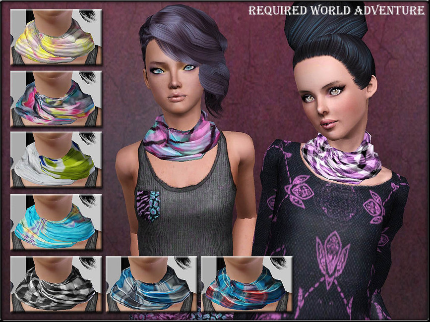 The Sims Resource - AccessoriesSet2--Scarfs-Female