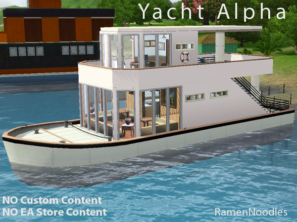 The Sims Resource | Yacht Alpha (A Houseboat)