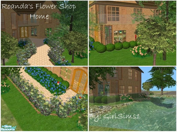 The Sims Resource - Roanda\'s Flower Shop Home