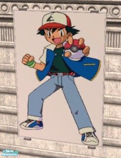 The Sims Resource - Pokemon Poster Set - Ash Ketchum