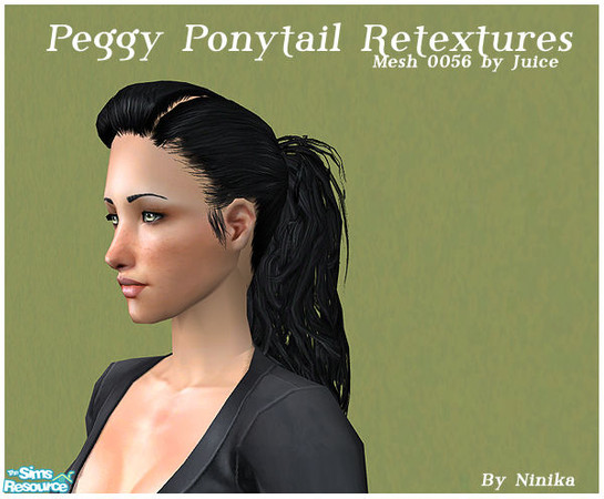 The Sims Resource | Peggy Hair Retextures (the 03-06-07 update) - Black