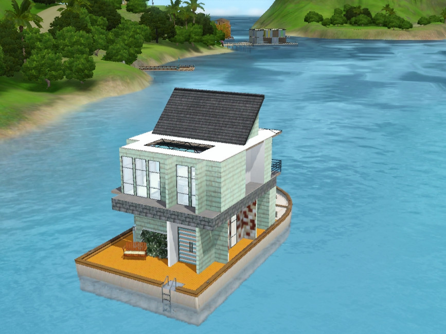The Sims Resource - Single Living Houseboat