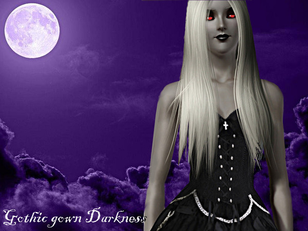 The Sims Resource | Gothic gown Darkness_T.D.