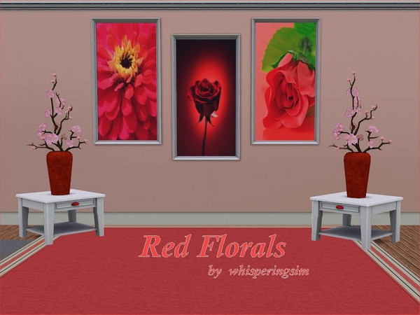The Sims Resource | Red florals_whisperingsim