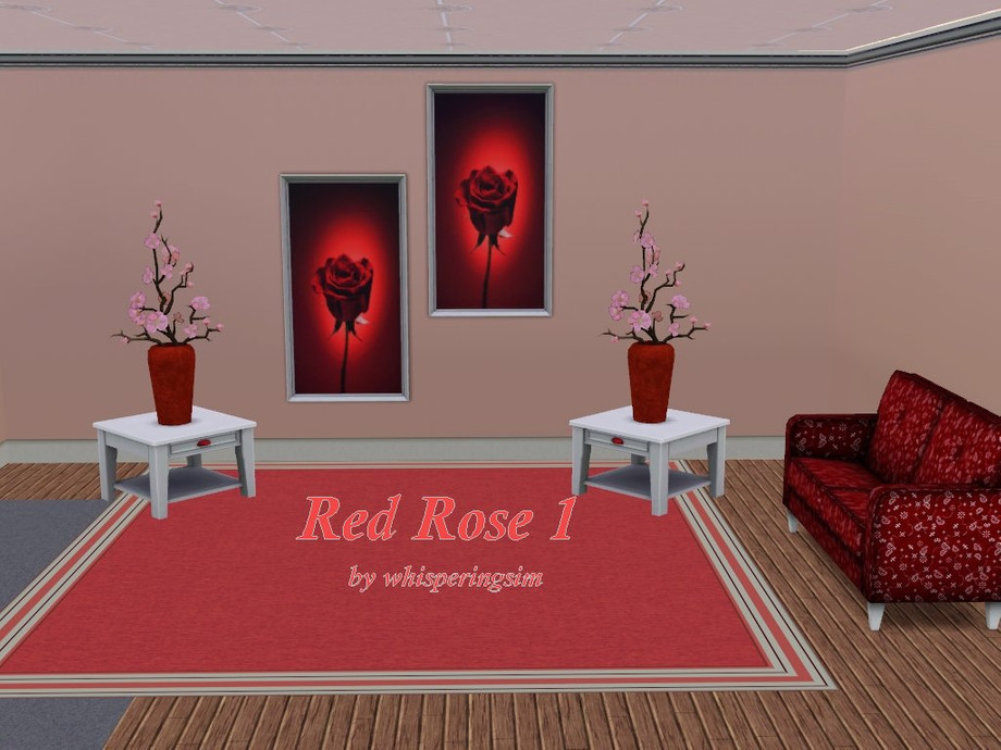 The Sims Resource | Red florals_whisperingsim