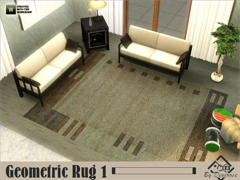 The Sims Resource | Geometric Rug 1