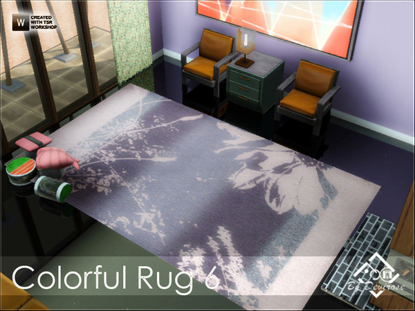 The Sims Resource - Colorful Rug 6