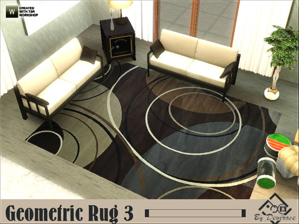 The Sims Resource | Geometric Rug 3