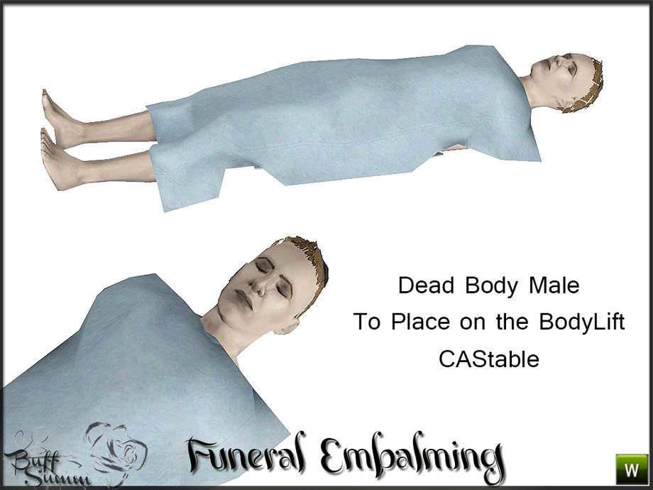 The Sims Resource | Funeral Embalming DeadBody Male A