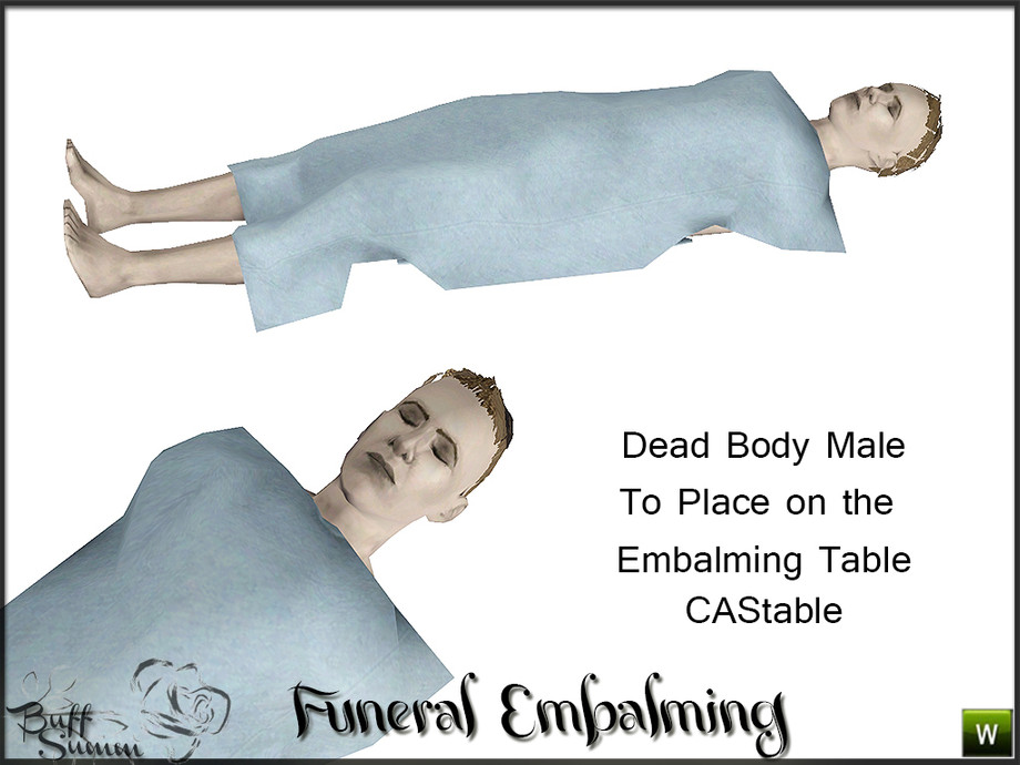 The Sims Resource | Funeral Embalming DeadBody Male B