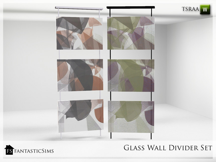 The Sims Resource - FS Glass Wall Divider Set