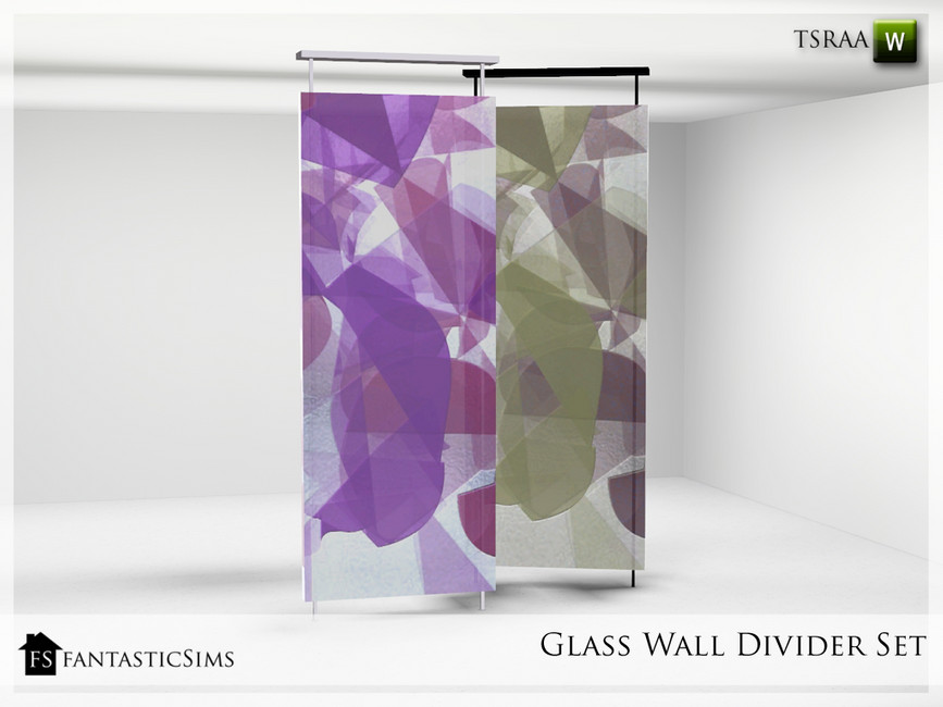 The Sims Resource - FS Glass Wall Divider Set