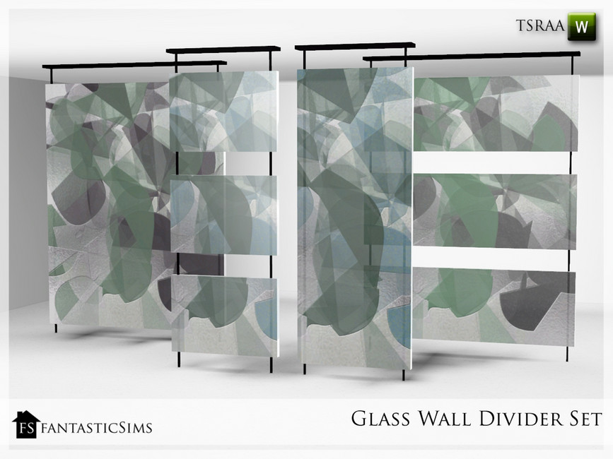 The Sims Resource - FS Glass Wall Divider Set
