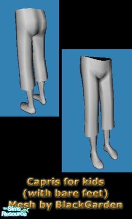 The Sims Resource - MESH - BGcuBottomCapris_Sep07