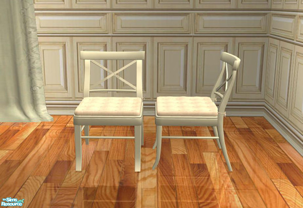 The Sims Resource | PB Dining - recolor cream - Diningchair