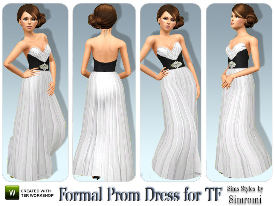 The Sims Resource | Embellished Formal Dress for Teens