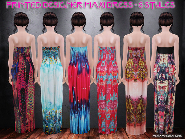 Alexandra_Sine's Printed Designer Maxi Dress