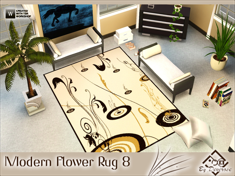 The Sims Resource - Modern Flower Rug 8