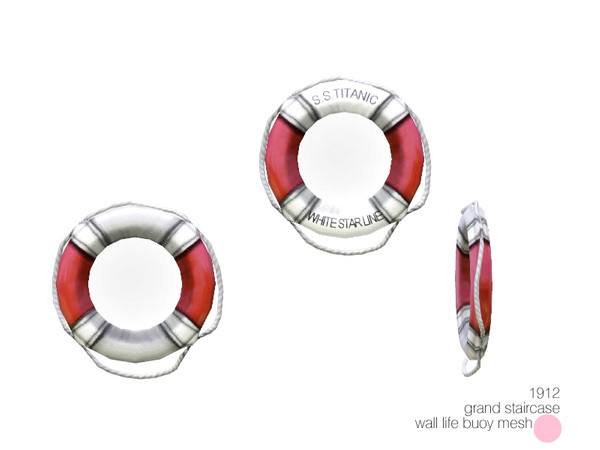 The Sims Resource | 1912 GS Wall Life Buoy Mesh