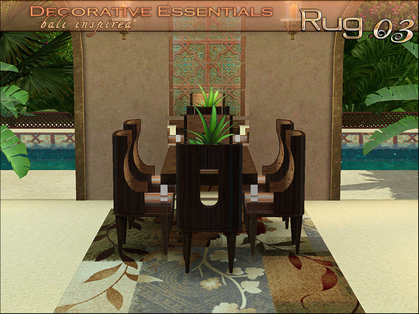 The Sims Resource - Bali Inspired Rug 03