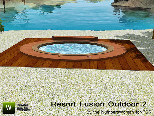 The Sims Resource | Resort Fusion Outdoor 2 Spa Tub