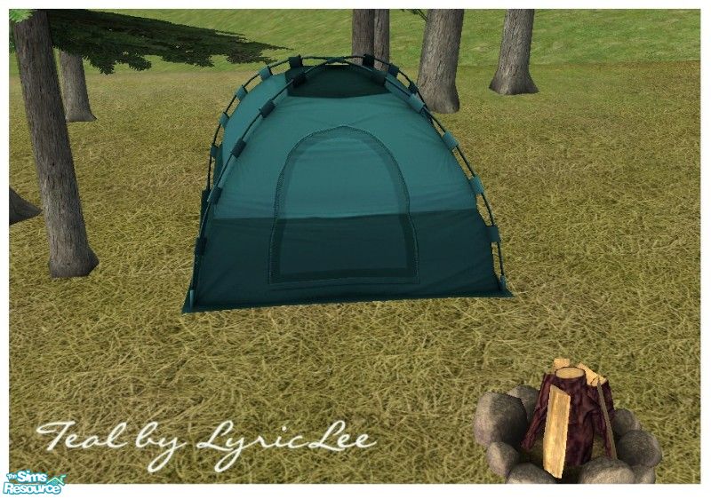 The Sims Resource - Recolors of Bon Voyage Tents - Teal